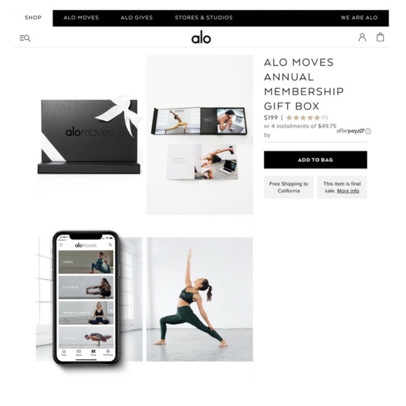 ALO Yoga | Accessories | Alo One Year Membership Gift Box | Poshmark